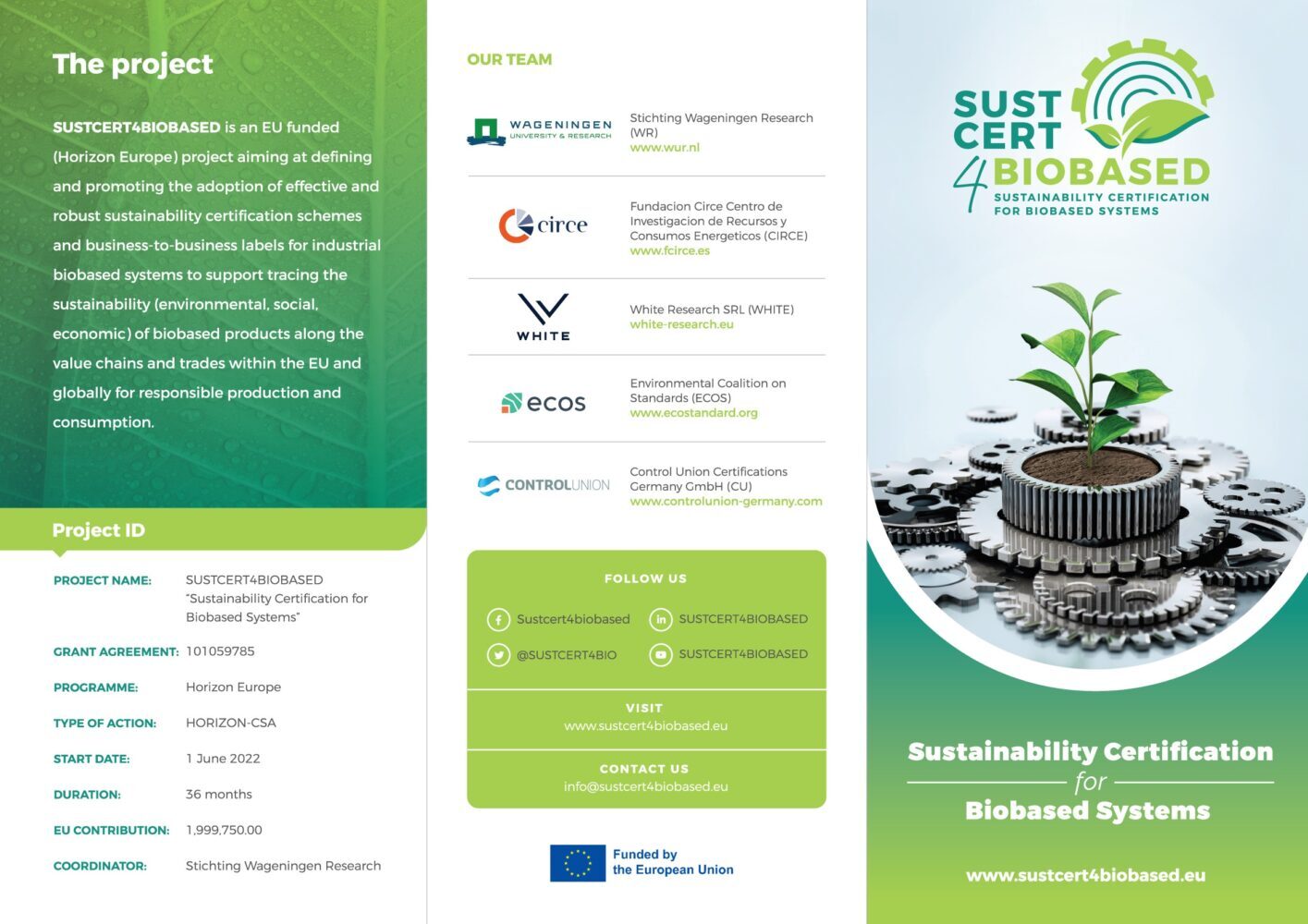 Leaflet - SustCert4Biobased Project